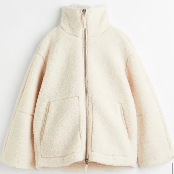 H&M | Jackets & Coats | Hm Teddy Bear Jacket Faux Shearling | Poshmark